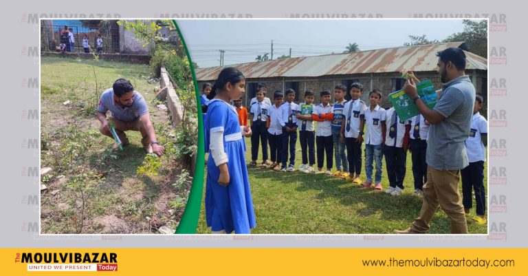 Hands-on teaching going on in the field instead of classroom
